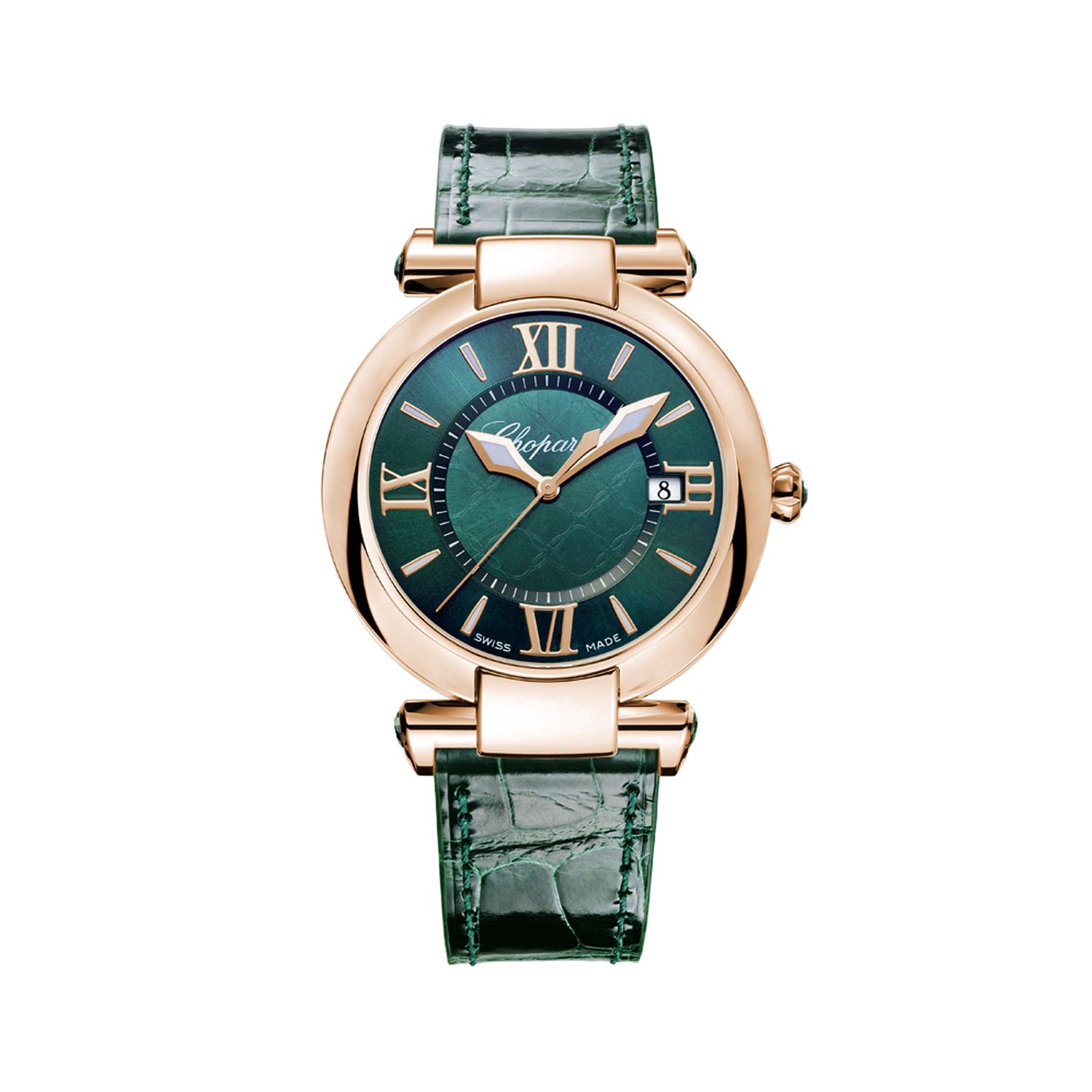Chopard Imperial rose gold watch 48.30 gr green dial numbers - Chopard ...