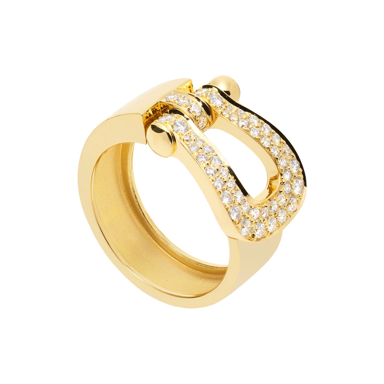 Bague Force 10 Grand modèle or jaune et diamants - Fred | Godechot Pauliet