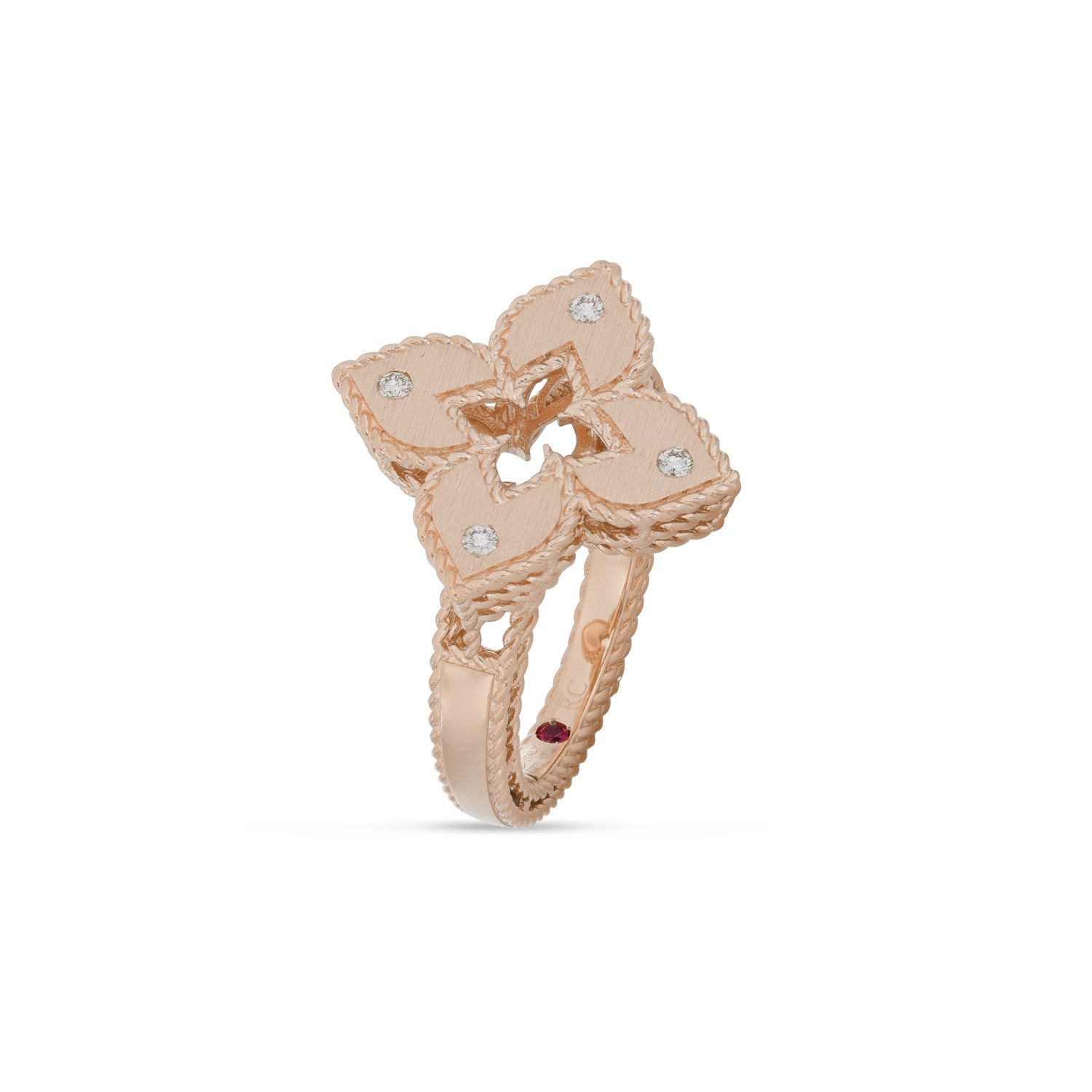 Bague Roberto Coin Venetian Princess en Or Rose et diamants - Roberto ...